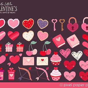Valentine's Day Clipart - Cute Little Valentine's Hearts Gifts and ...