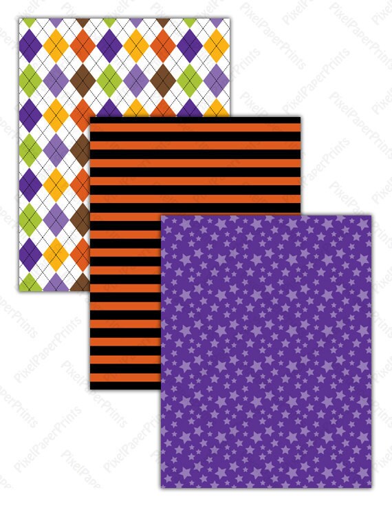 Scary Friends Halloween Clip art and Digital paper set | Etsy