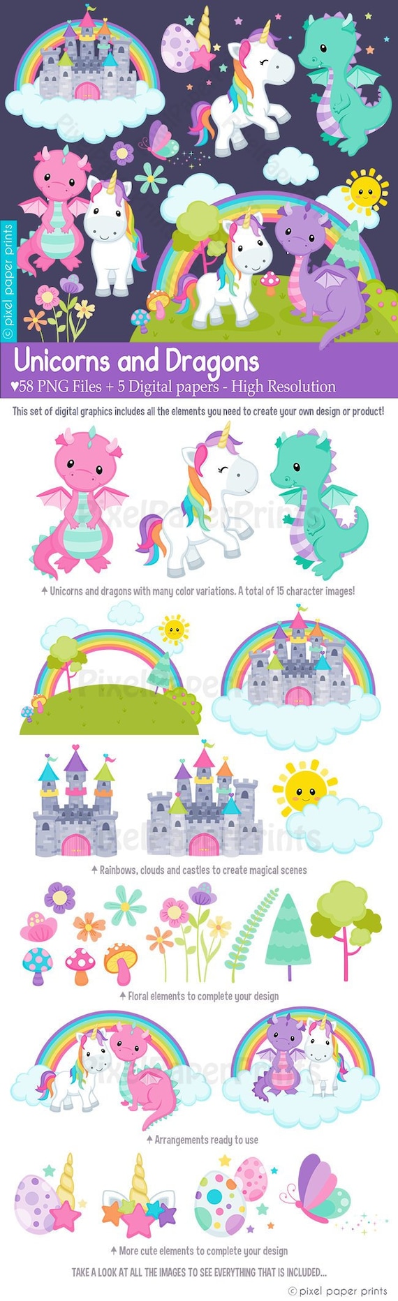 Dragons And Unicorns Together