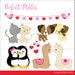 Valentines Day Clipart - Cute Animal Couples - Digital Graphics for ...