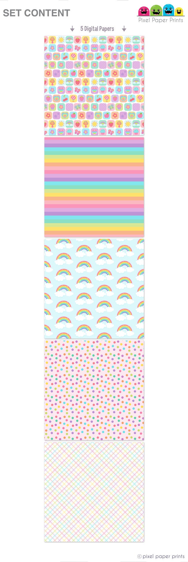 Pastel Unicorns Unicorn Clipart Rainbow Clip Art - Etsy UK