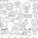Alphabet Digital Stamps Part 6 - STUV Clip Art - School Clipart - Etsy