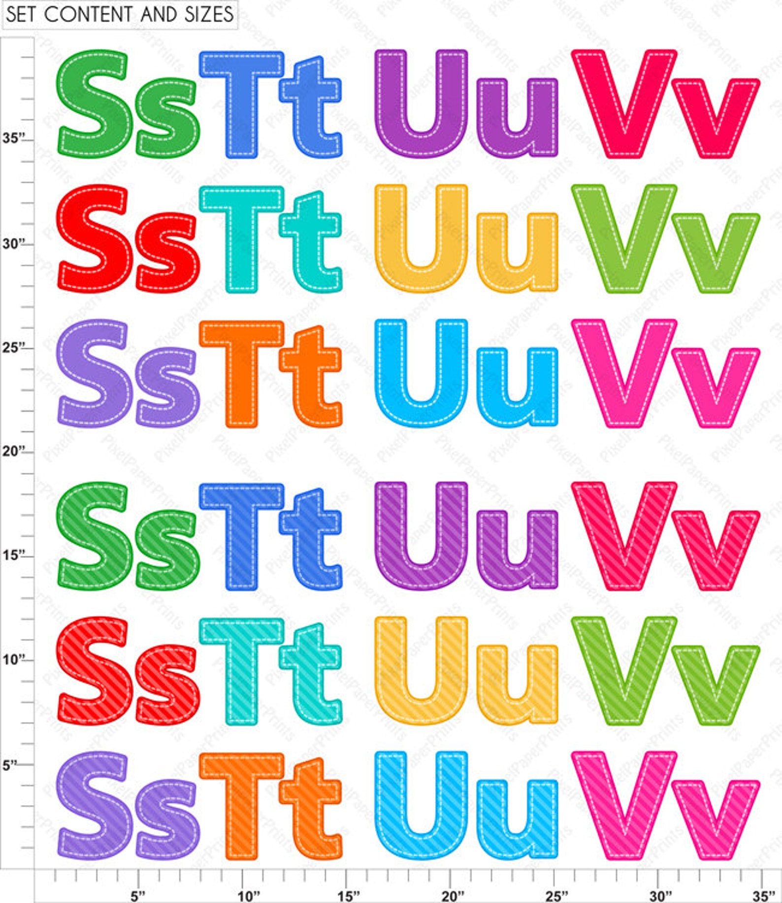 Alphabet Clipart Part 6- ABC Clip Art - STUV - School Clip Art ...