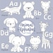 Animal Alphabet Collection A to Z - Digital Stamps - ABC Clip Art ...