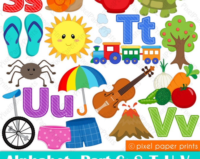 ABC Clipart Set, Alphabet Clip Art, ABC Clip Art, Stitched Alphabets, A ...
