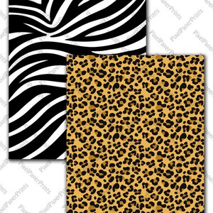 Wild & Classic - Animal Prints - Digital Paper Set - Leopard, Zebra ...