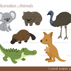 Australian Animals Clip Art - Australia Clipart - Digital Download ...