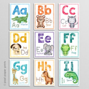 Alphabet Printable Posters - Digital Animal ABC Posters for Classroom ...