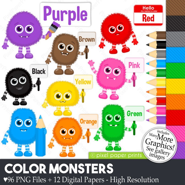 Free Cute Monster Clipart Preschool