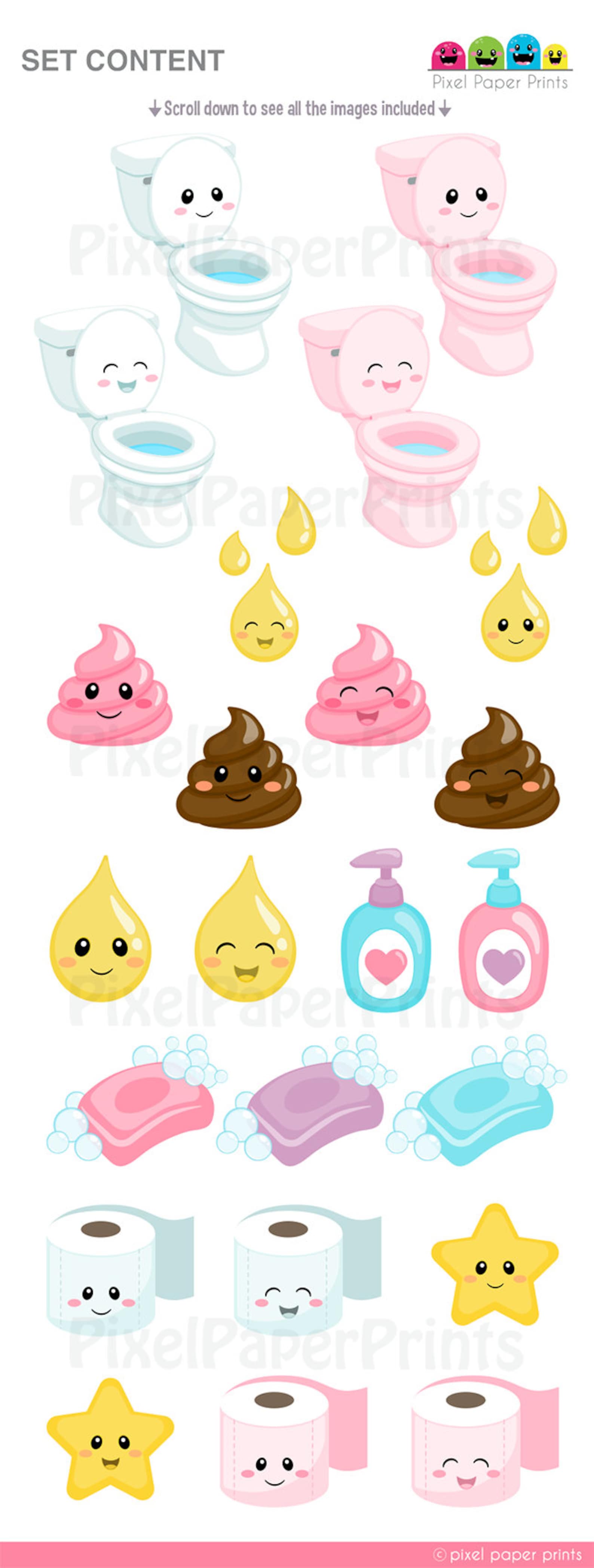 Pink Potty Training Clipart Bundle | Digital Download of Printable ...