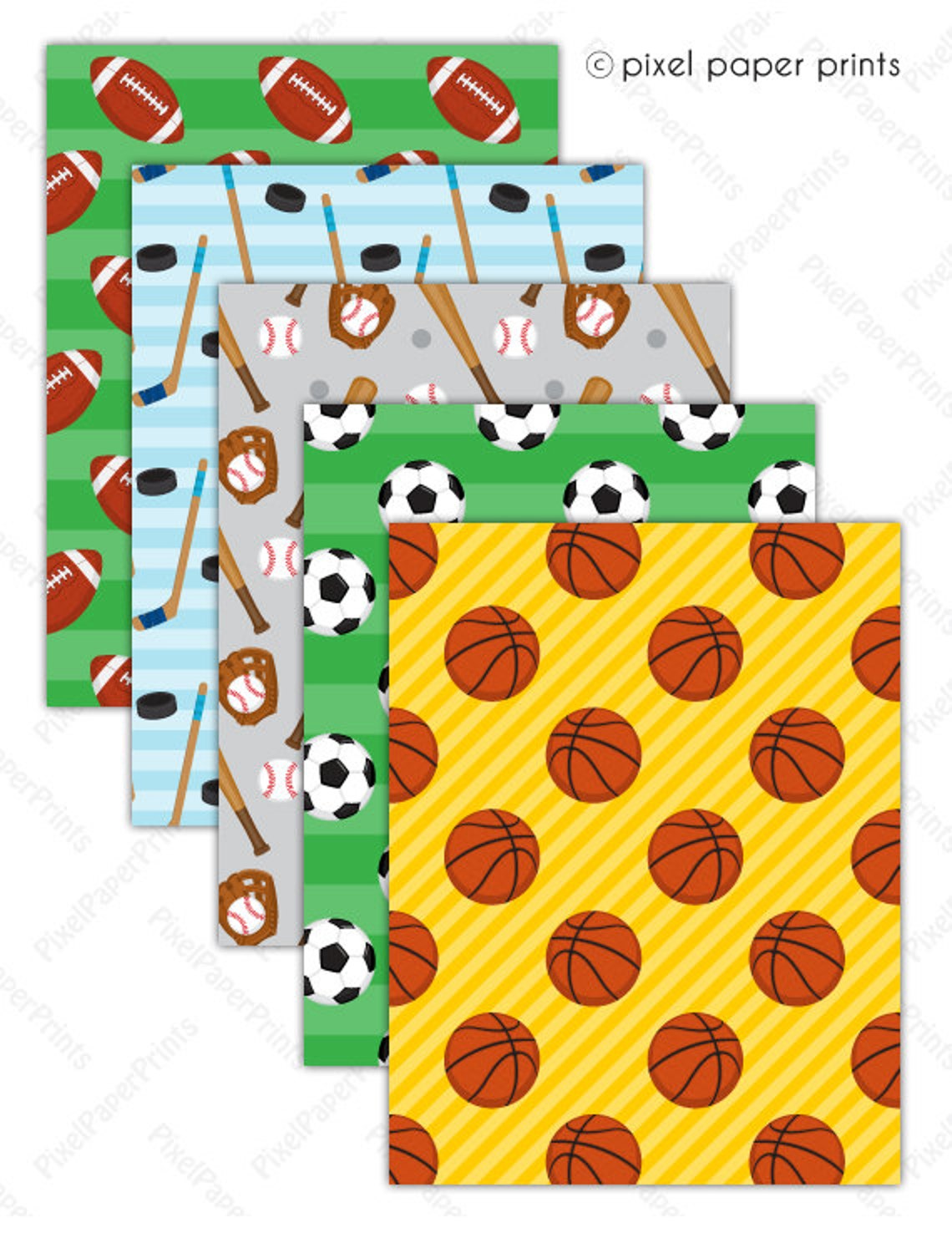 Sport Boys - Clip Art and Digital Paper Set - Sports Clipart - Etsy