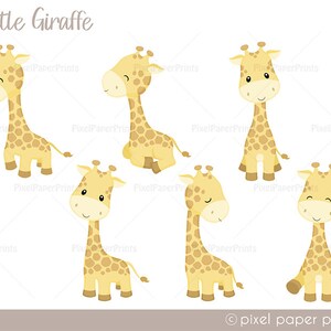 Giraffe Clipart Little Giraffe Cute Digital Download - Etsy
