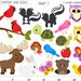 Forest Friends - Clip Art and Digital Paper Set - Digital Download ...