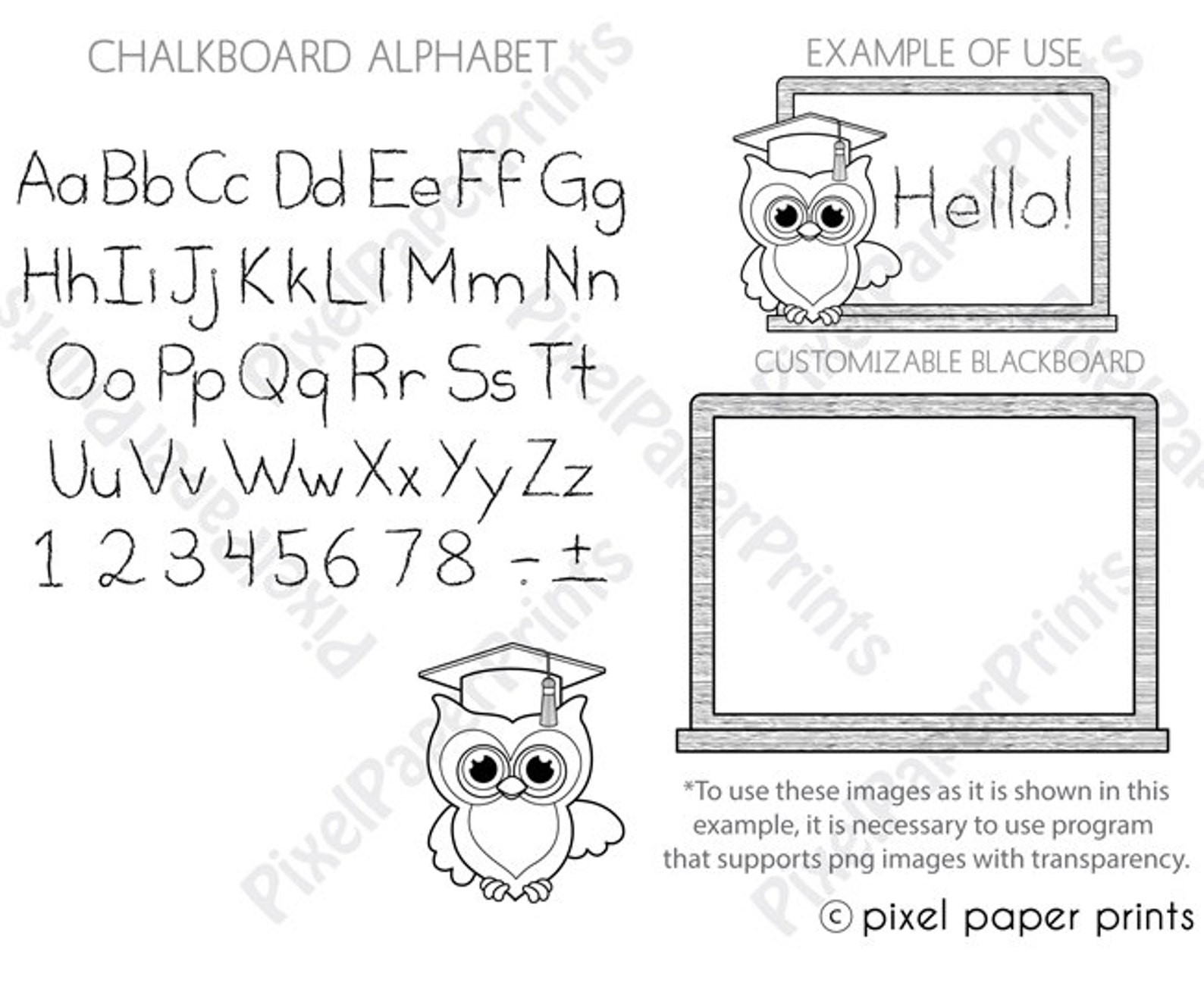 Back to School Digital Stamps Clipart Line Art - Etsy