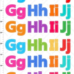 Alphabet Clipart Part 3 - ABC Clip Art - GHIJ - School Clip Art ...