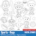 Sports - Boys - Digital Stamps Set - Etsy