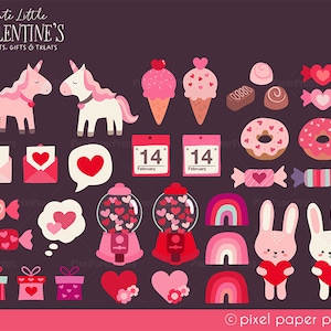 Valentine's Day Clipart - Cute Little Valentine's Hearts Gifts and ...