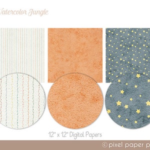 Watercolor Jungle Animals Clipart - Cute Jungle Animals - Printable ...