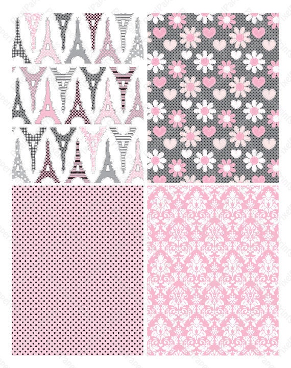 I Love Paris - Digital Paper Set - Etsy