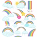 Rainbow Clipart Set | Colorful PNG Graphics for Commercial Use ...