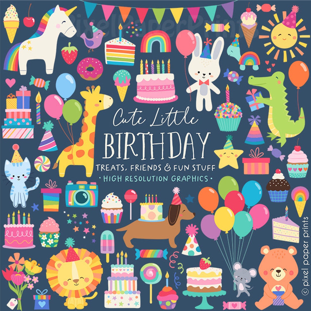 Birthday PNG Clipart - Cute Little Birthday - Over 240 Graphics ...