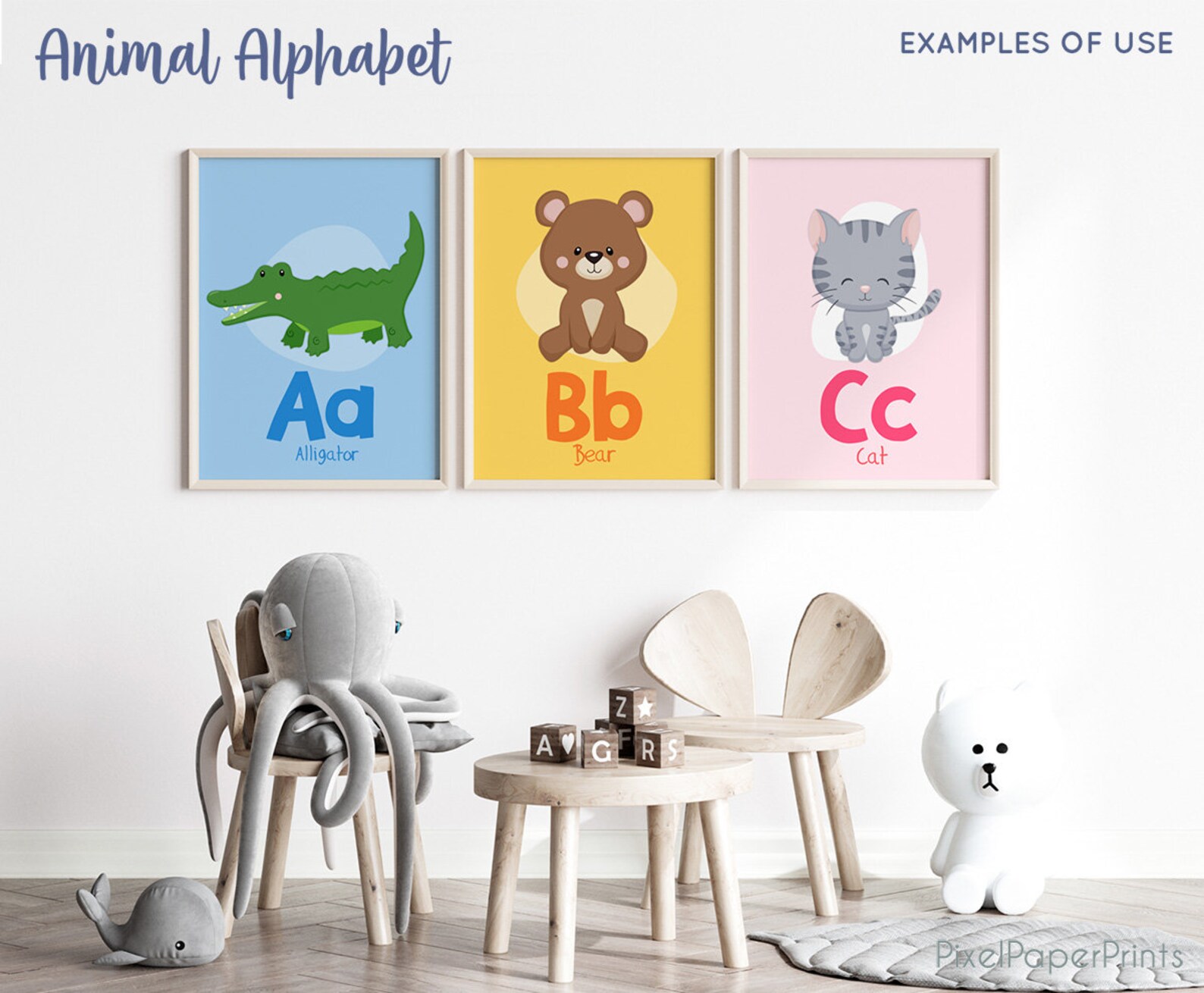 Animal Alphabet Complete Collection LETTERS A TO Z Clipart - Etsy