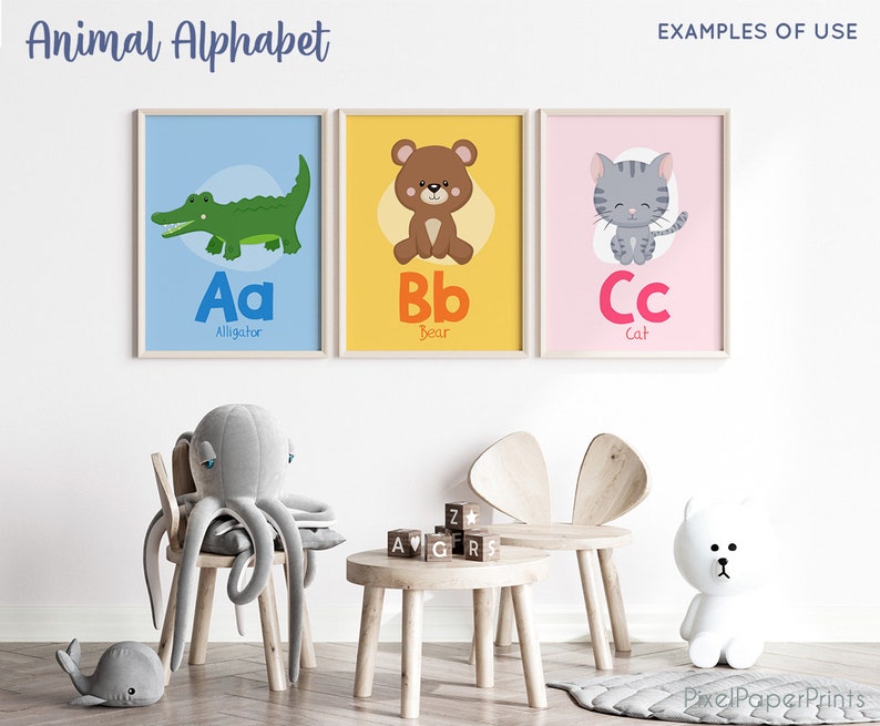 Animal Alphabet Complete Collection LETTERS A TO Z Clipart - Etsy