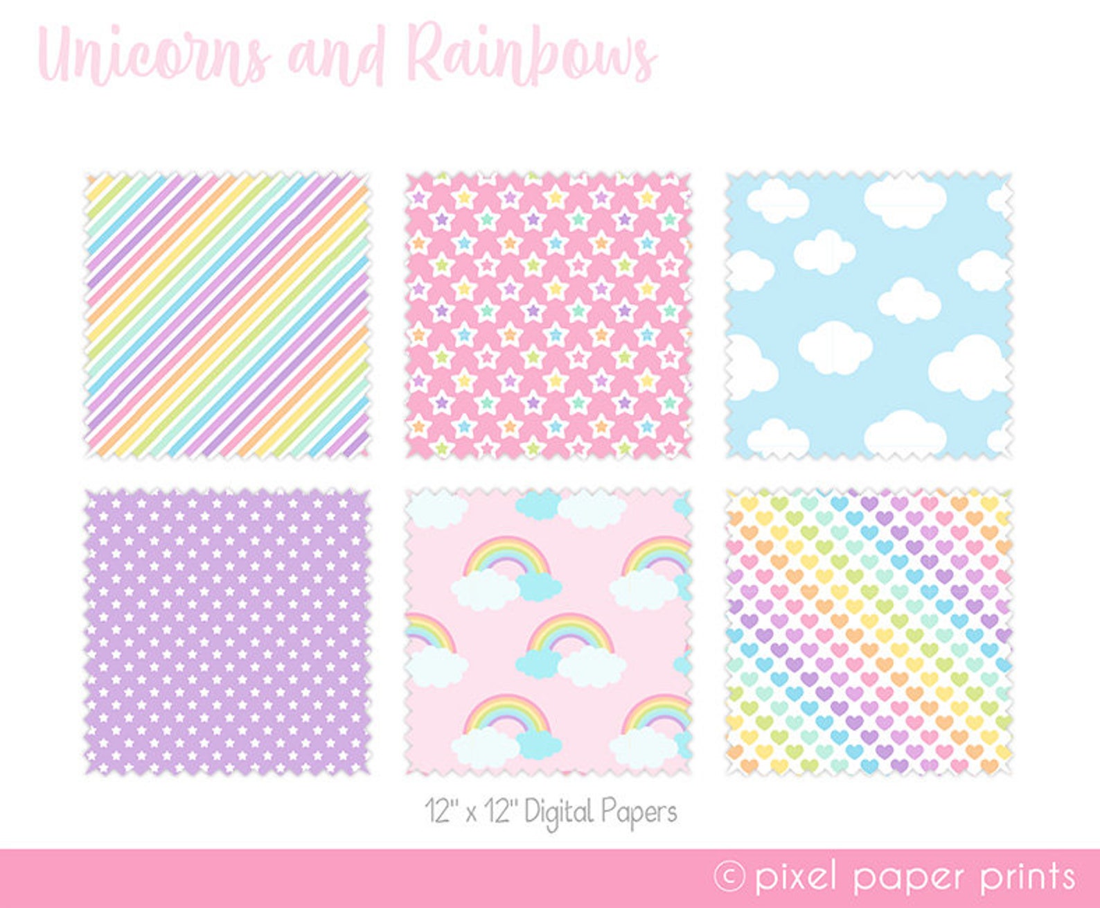 Unicorns and Rainbows Unicorn Clipart Rainbow Clip Art - Etsy
