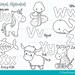 Animal Alphabet Letters U to Z - Digital Stamps - ABC Clip Art ...