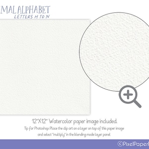 Watercolor Animal Alphabet - LETTERS H TO N - Clipart and Digital Paper ...