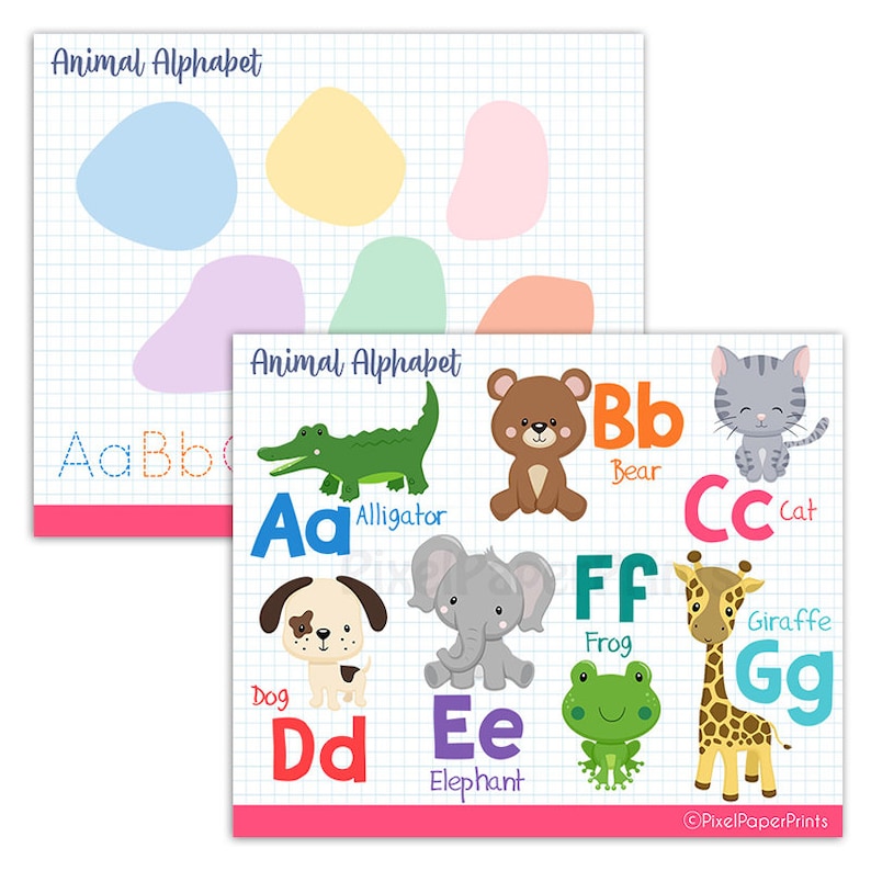 Animal Alphabet Complete Collection LETTERS A TO Z Clipart - Etsy