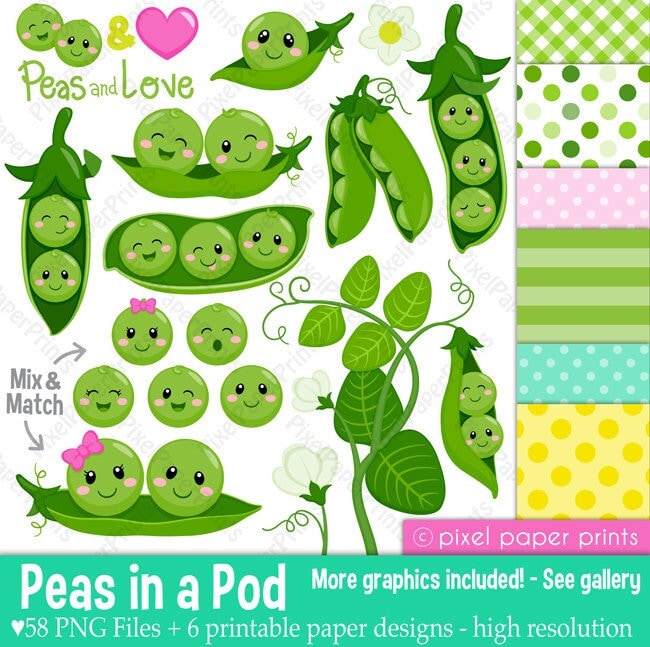 Two Peas In A Pod In Love Clip Art