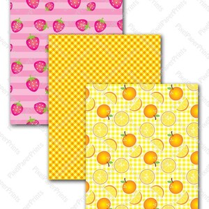 Delicious Fruits - Digital Paper Set - Etsy