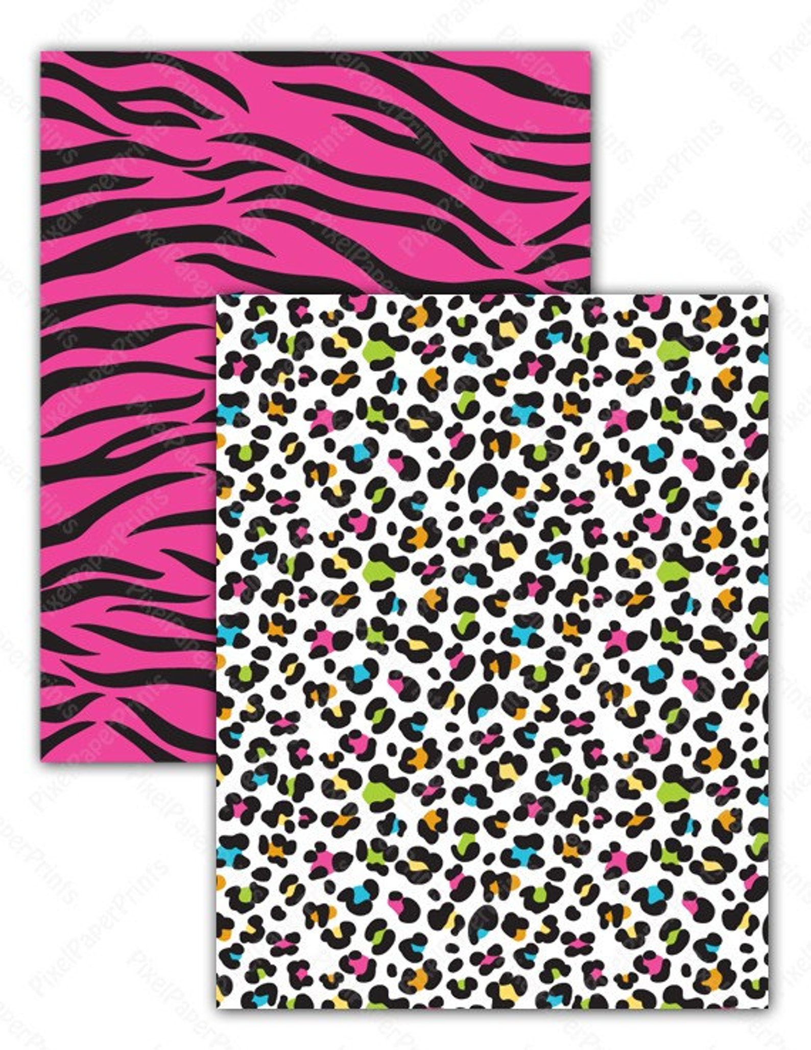 Wild & Crazy Digital Paper Set - Etsy