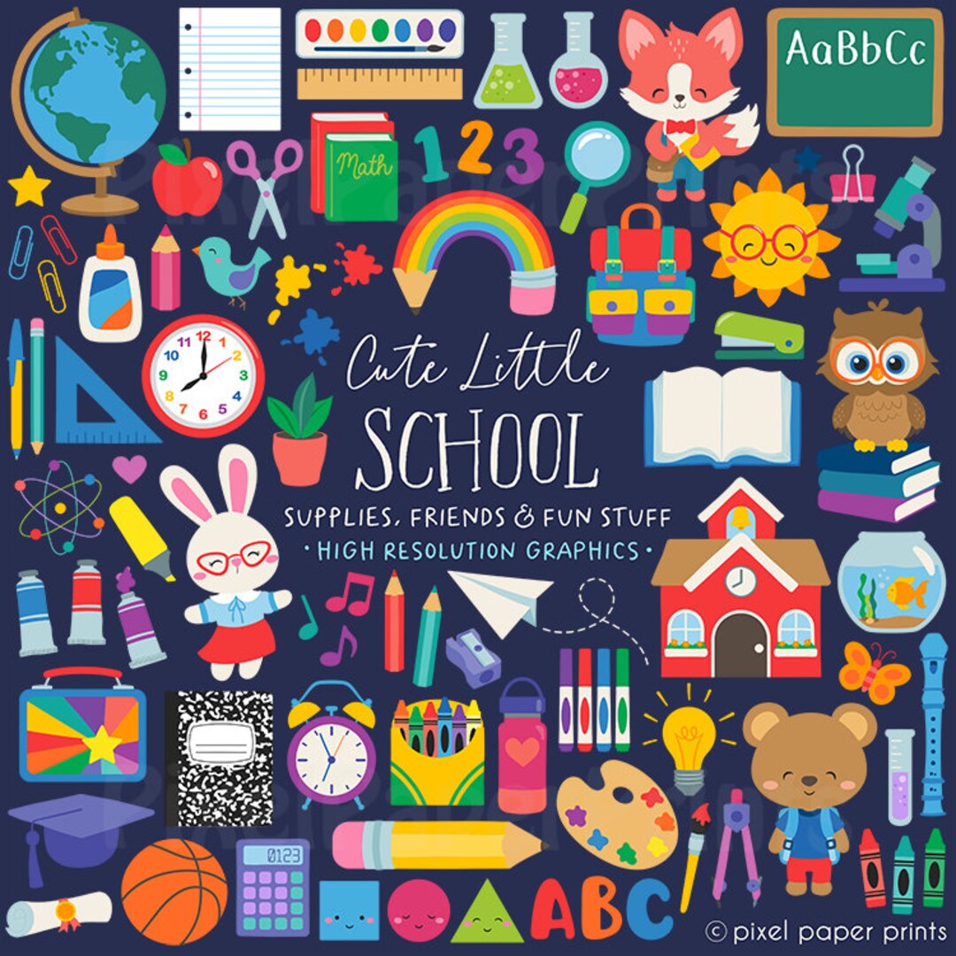 School PNG - Cute Little School Clipart - Over 250 Graphics - School ...