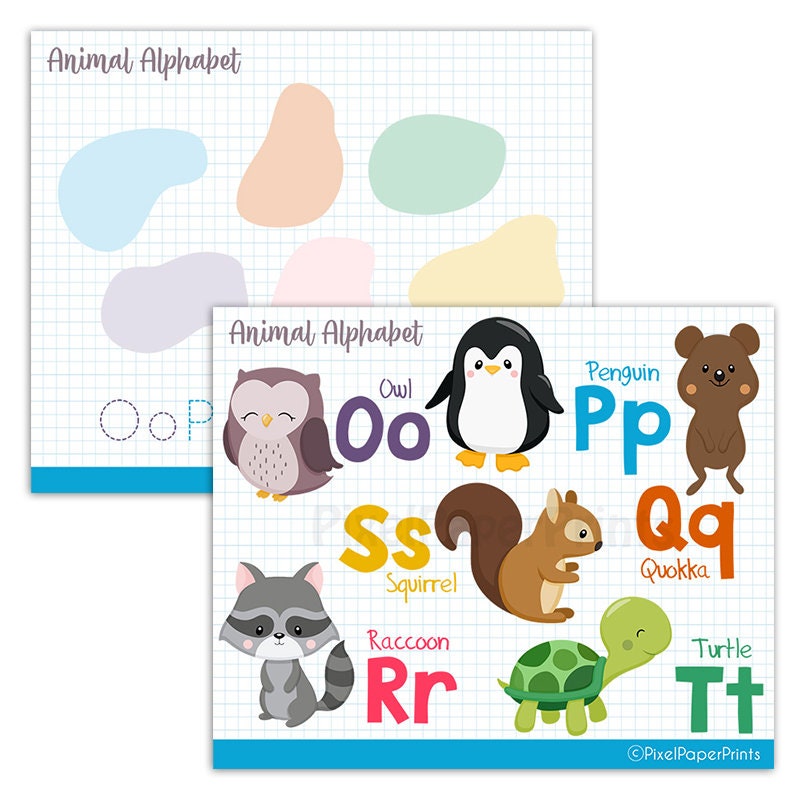 Animal Alphabet Complete Collection LETTERS A TO Z Clipart - Etsy