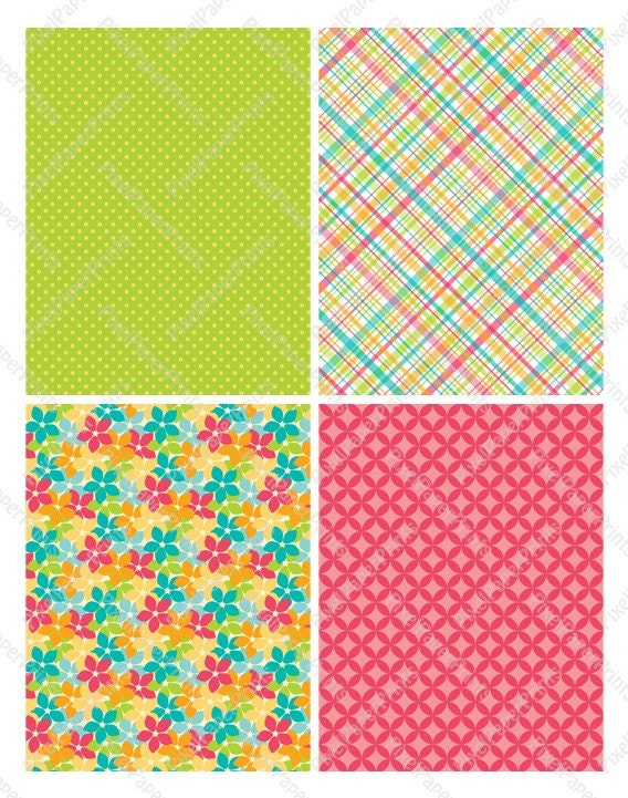 Fresh Spring Digital Paper Set - Etsy