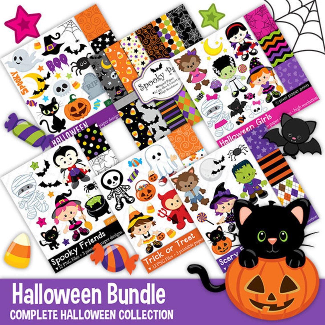 Halloween Bundle Halloween Clipart Bundle Price Clip Art - Etsy