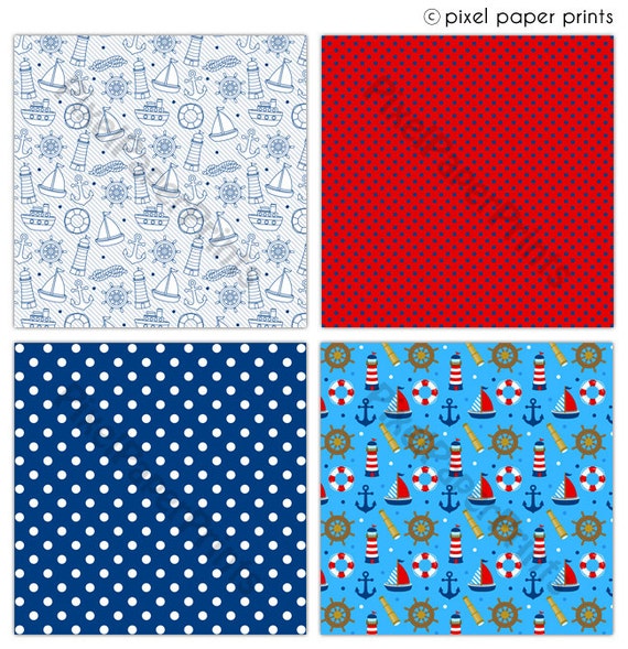 Nautical Digital Paper — PixelPaperPrints