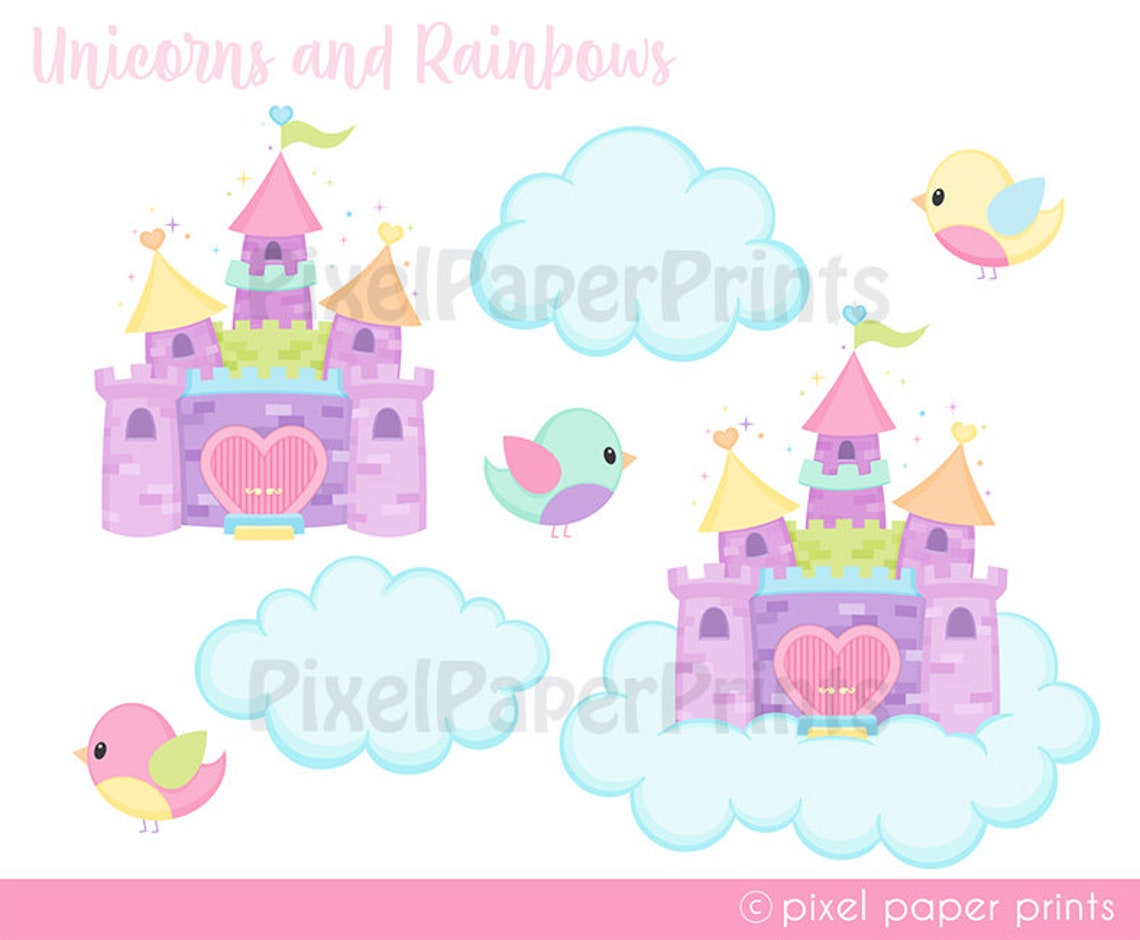 Unicorns and Rainbows Unicorn Clipart Rainbow Clip Art - Etsy