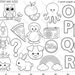 Alphabet Digital Stamps Part 5 OPQR Clip Art School Clipart - Etsy