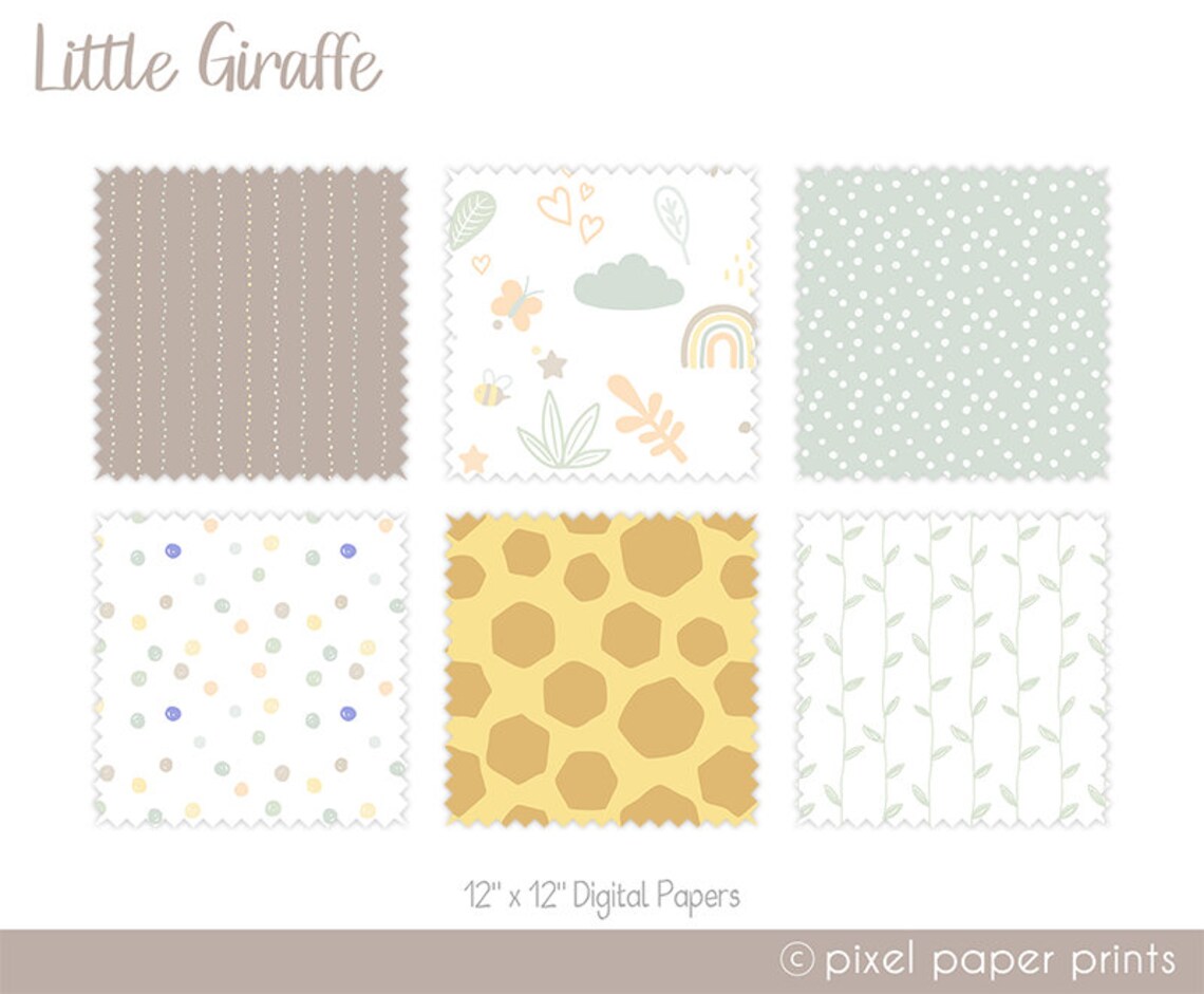 Giraffe Clipart Little Giraffe Cute Digital Download - Etsy