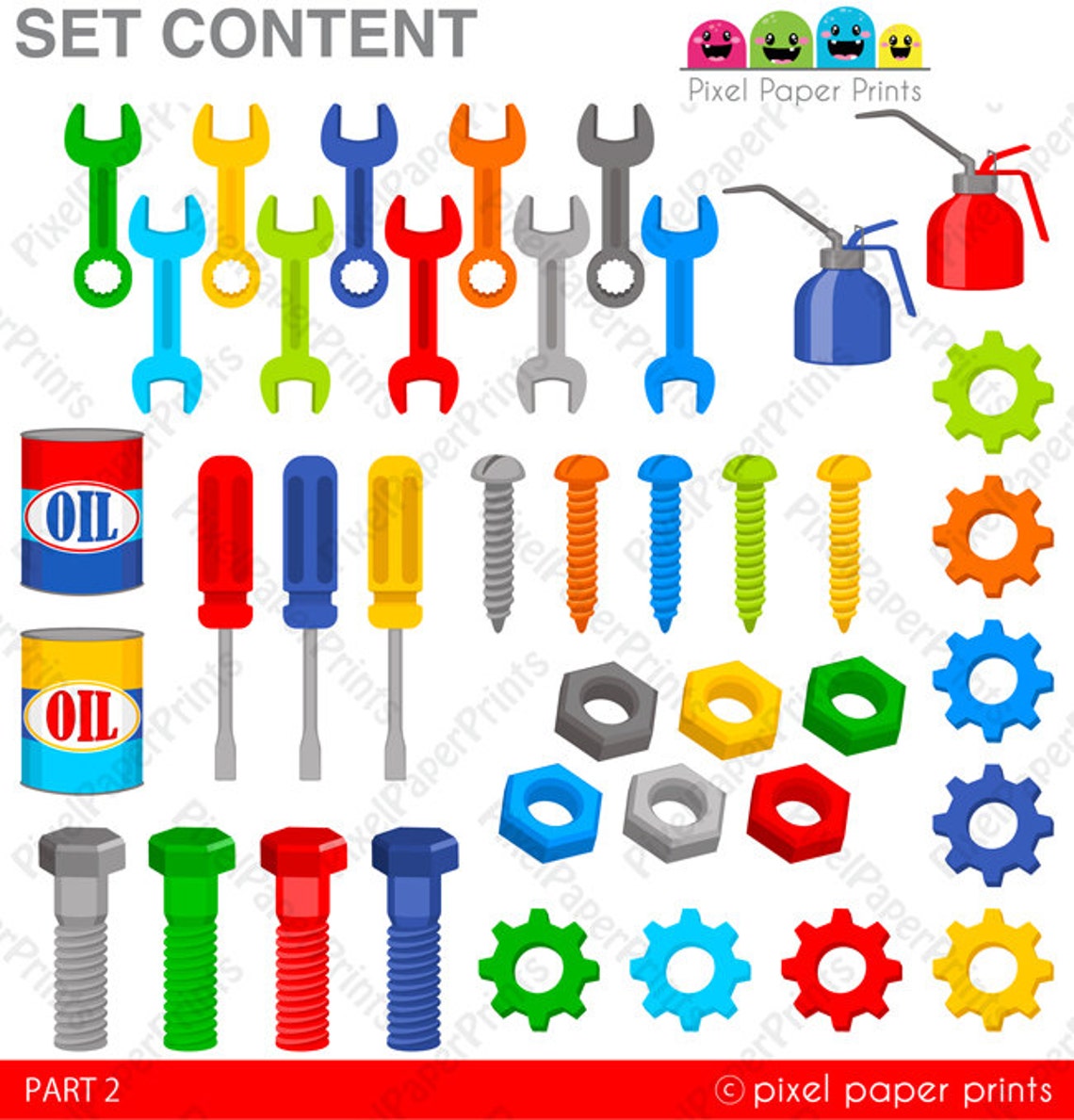 Robot Clipart RETRO ROBOTS Clip Art and Digital Paper Set - Etsy UK