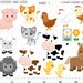 Digital clipart Farm Animals Digital paper and clip art - Etsy Canada