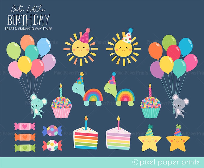 Birthday PNG Clipart - Cute Little Birthday - Over 240 Graphics ...