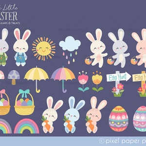 Cute Little Easter Clip Art Graphics | Over 200 High-quality PNG ...