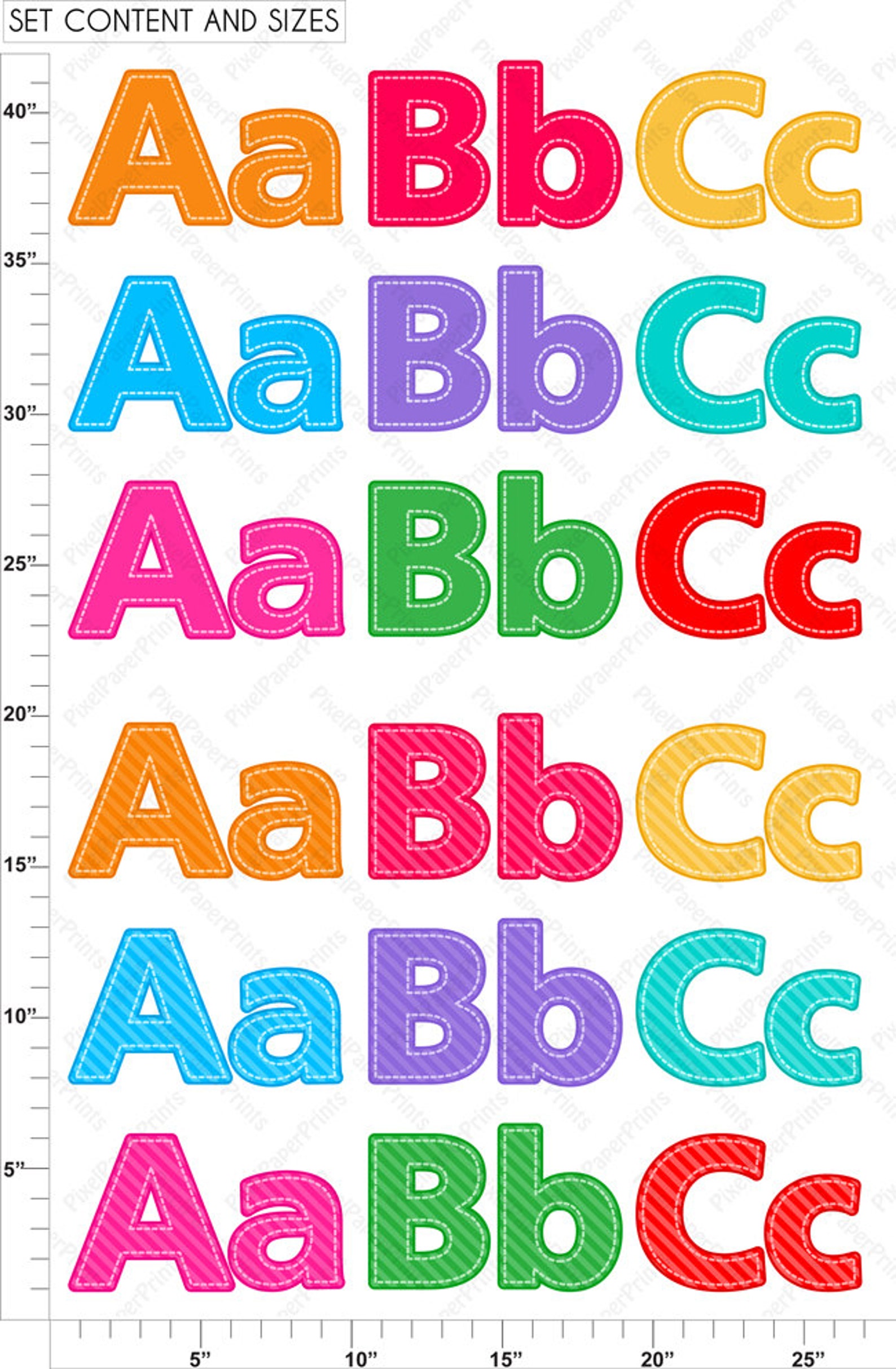 Alphabet Clipart Part 1 ABC Clip Art School Clip Art - Etsy