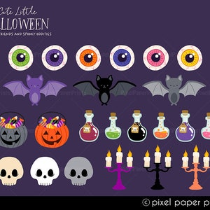Halloween Clip Art - Cute Little Halloween - Halloween Bundle - Witch ...