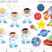 Astronauts - Clip Art and Digital Paper Set - Digital Download - Etsy