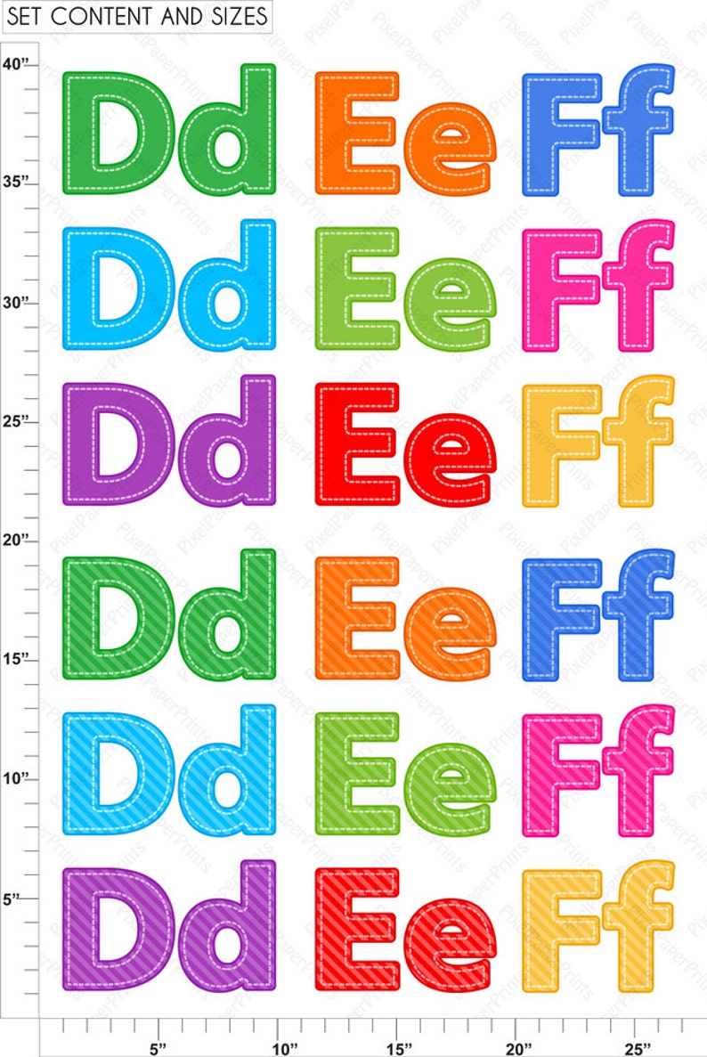 Alphabet Clipart Part 2 ABC Clip Art DEF School Clip Art - Etsy